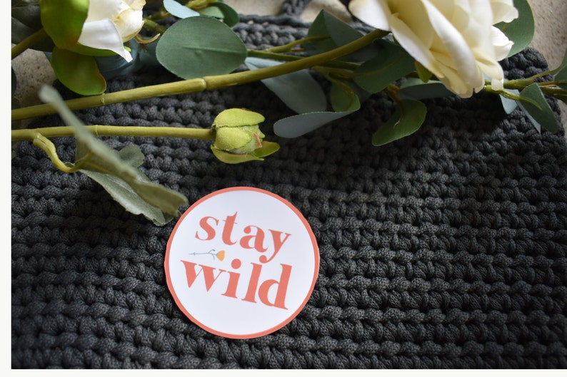 Waterproof Vinyl "stay Wild" Sticker - Etsy