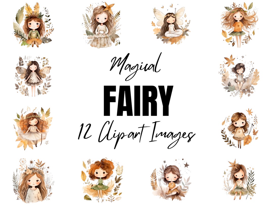 Fairies Clipart Magic Fantasy Whimsy Watercolour Commercial Use Digital ...