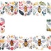 Boho Bees Clipart Pink Mint Flowers Wreath Honey Bumble Bee Watercolour ...
