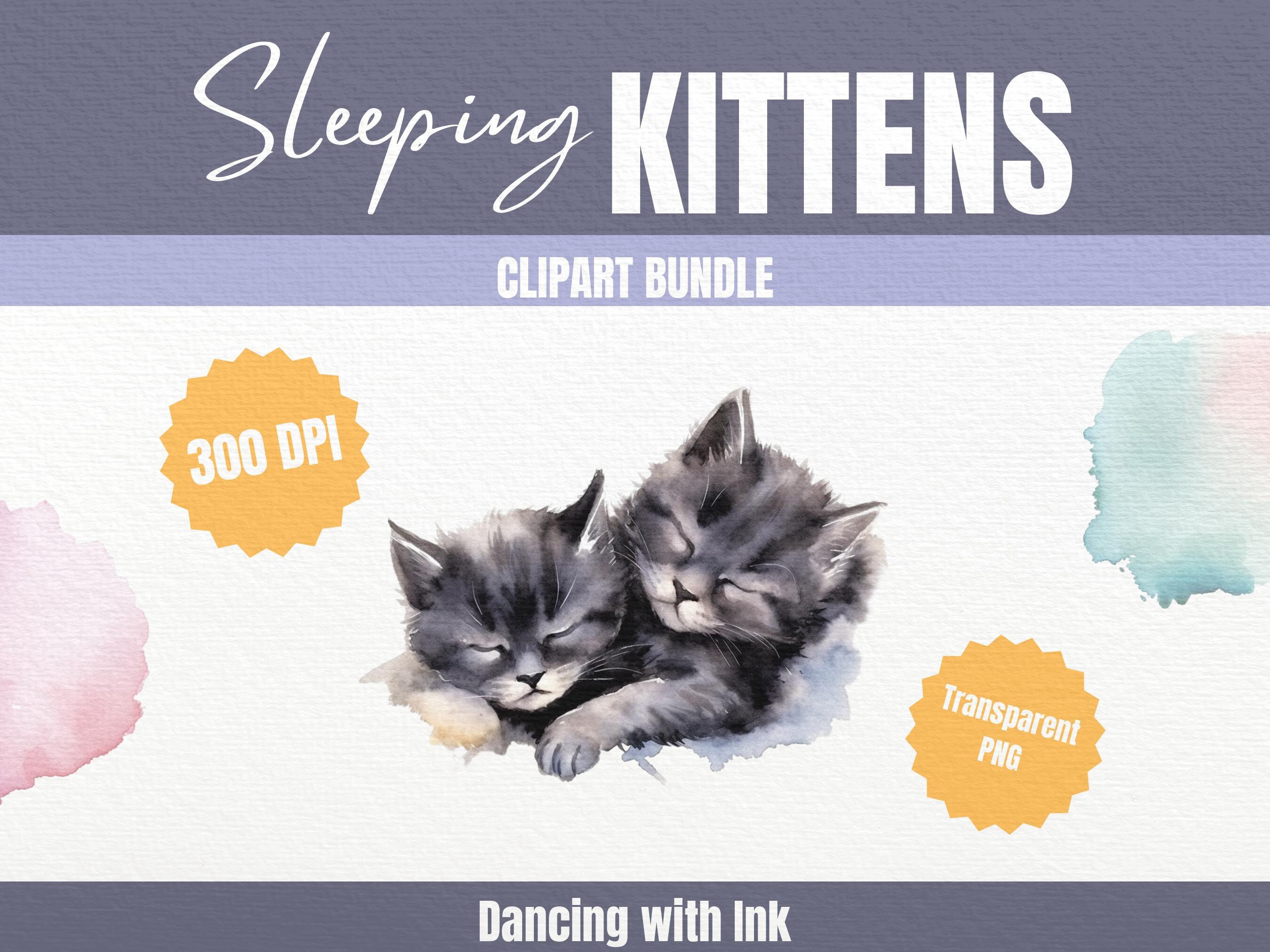 Sleepy Kitten Clipart
