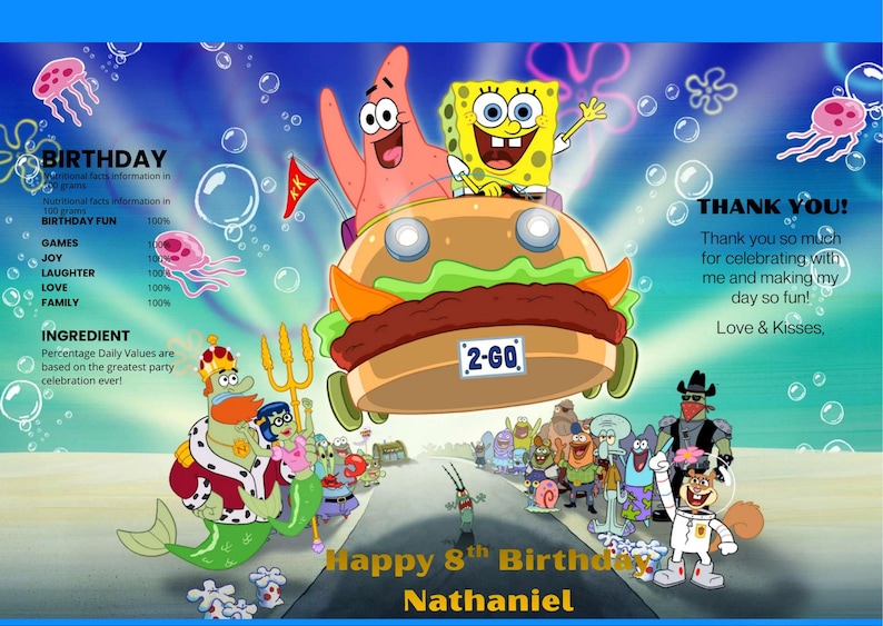 Spongebob Chip Bag Label Digital - Etsy