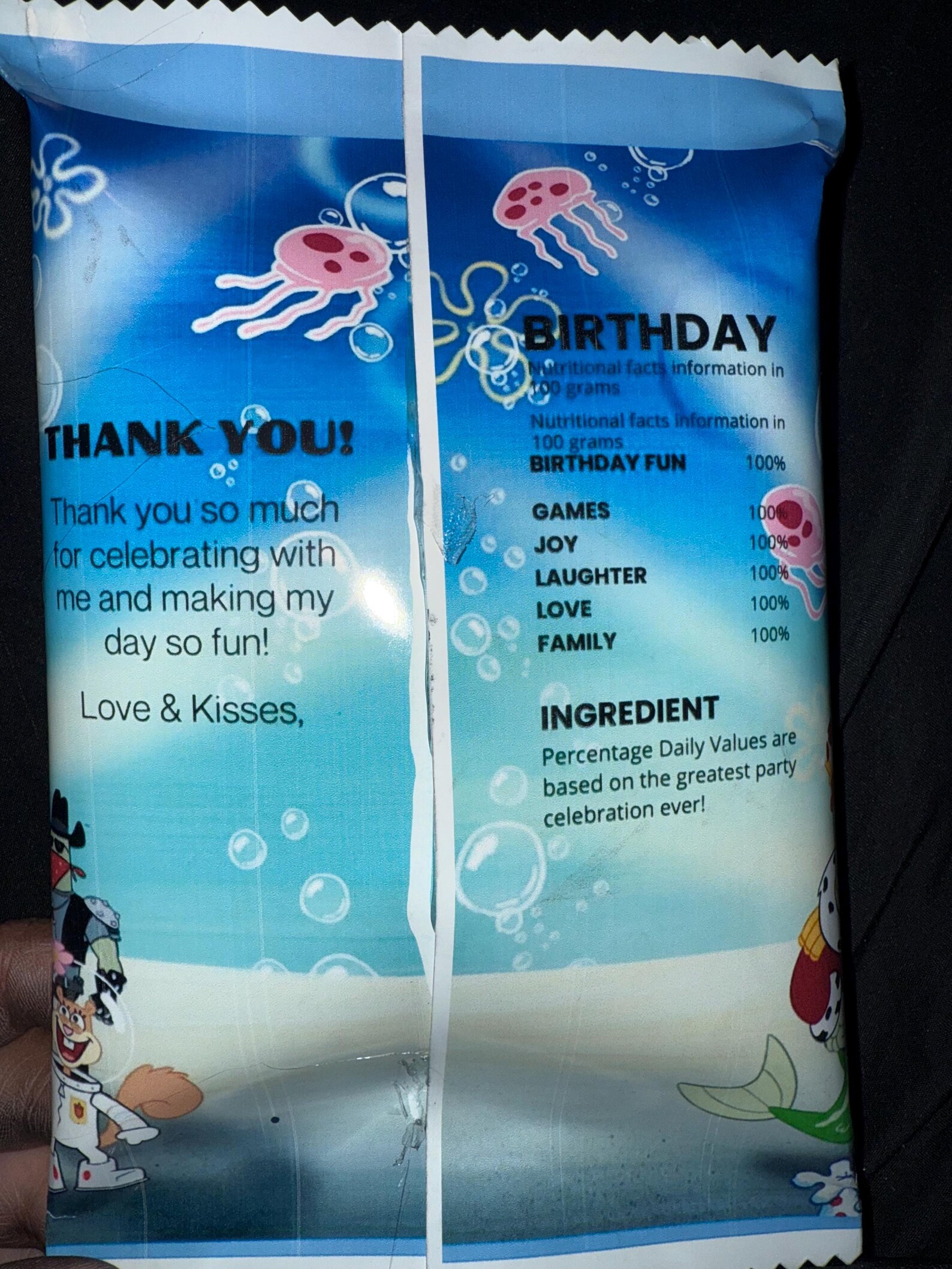 Spongebob Chip Bag Label Digital - Etsy