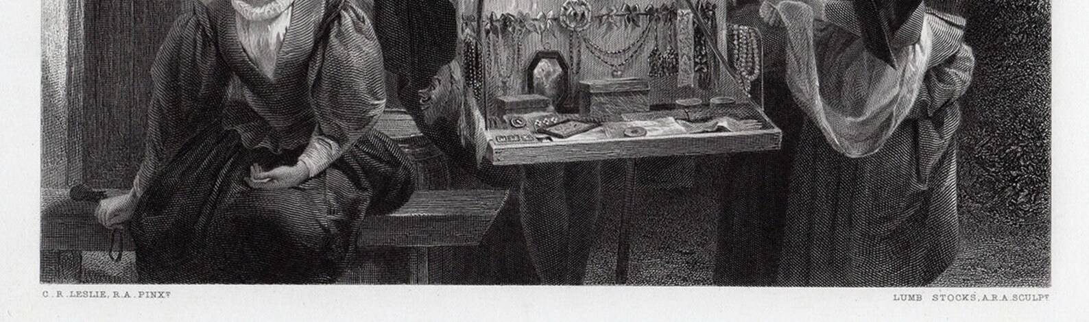 Charles Robert LESLIE 1800s Engraving "the Deceiving Salesman" SIGNED ...