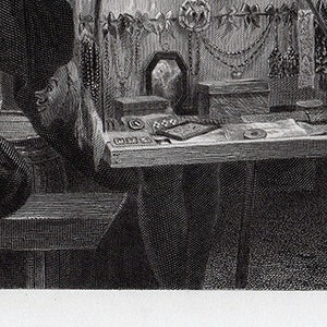 Charles Robert LESLIE 1800s Engraving "the Deceiving Salesman" SIGNED ...
