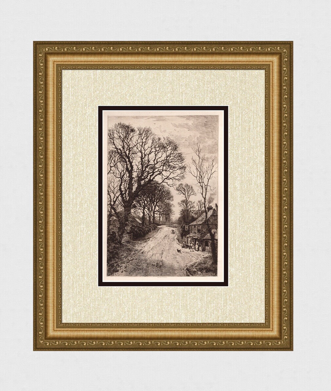 1800s Frederick SLOCOMBE SIGNED Etching "spring Has Arrived" Custom ...