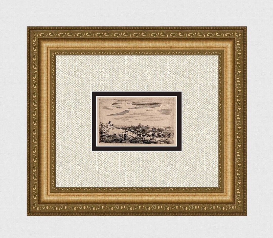 REMBRANDT 1800's Etching B206 "cows in the Field" DURAND Original ...