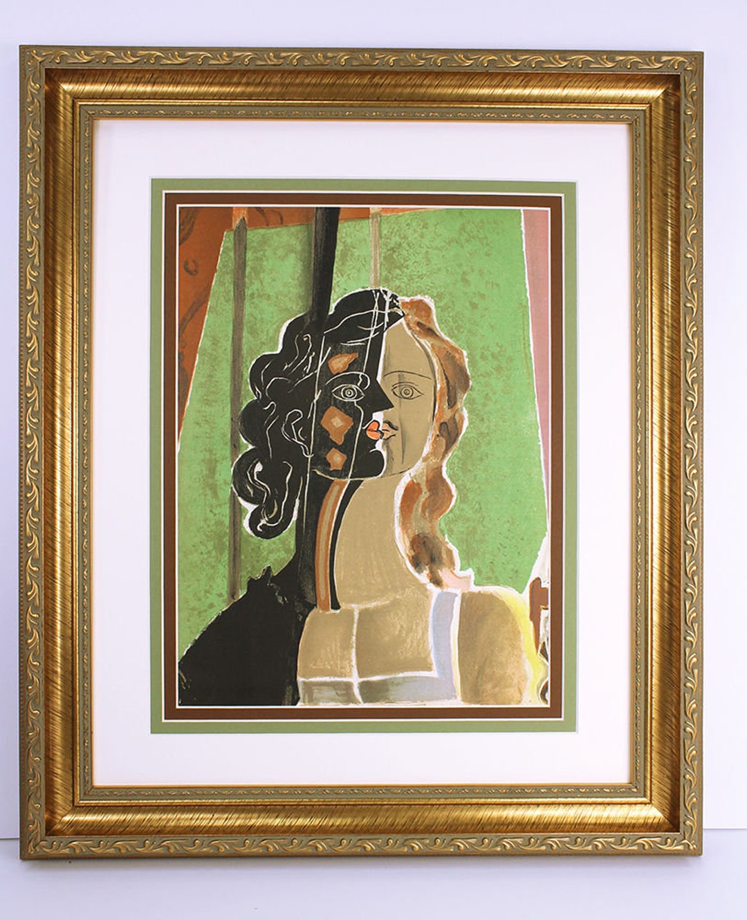 1939 Georges BRAQUE Abstract Color Lithograph "two Faced ...