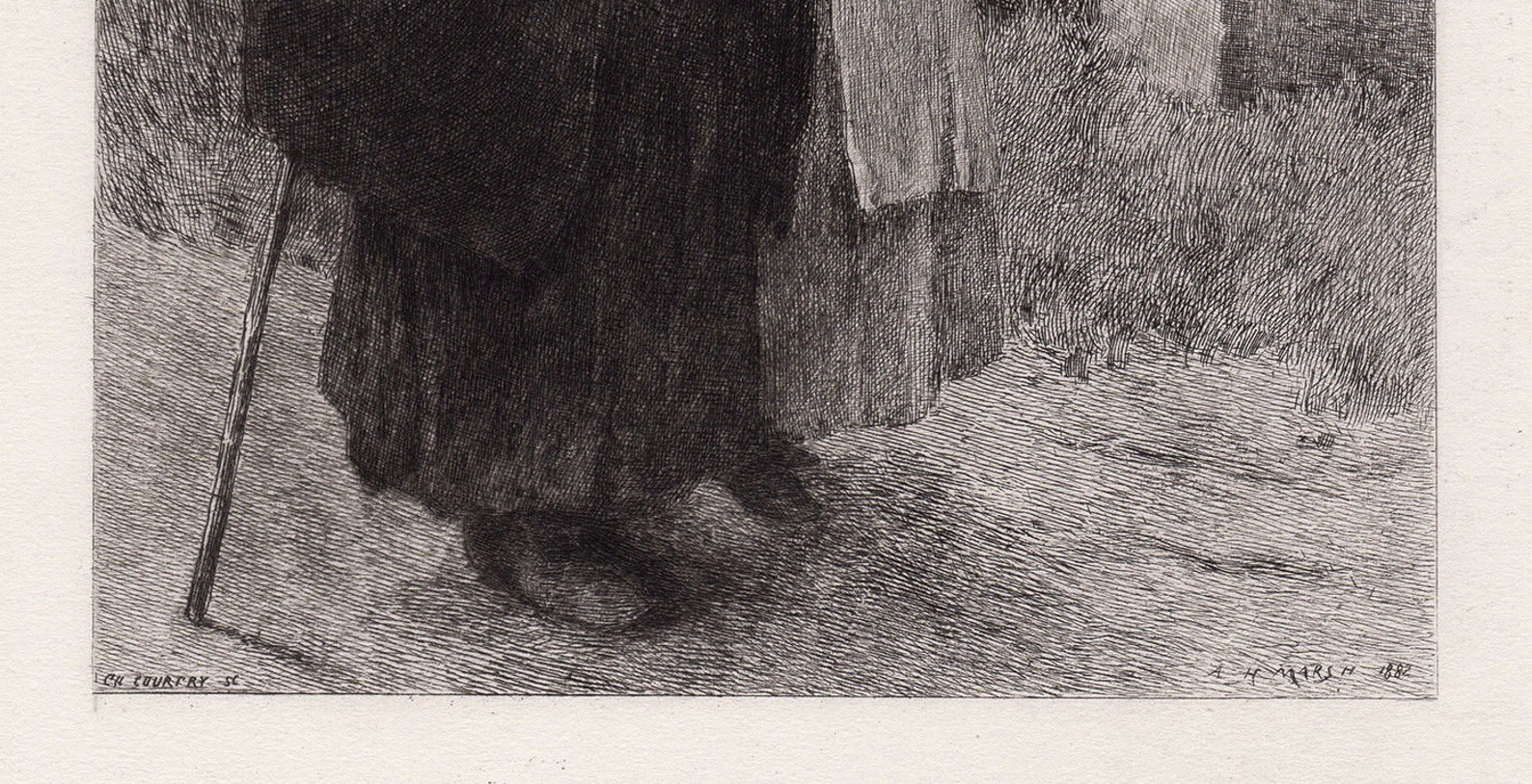 1800s Arthur Hardwick Marsh Etching "forgotten and Homeless" SIGNED ...