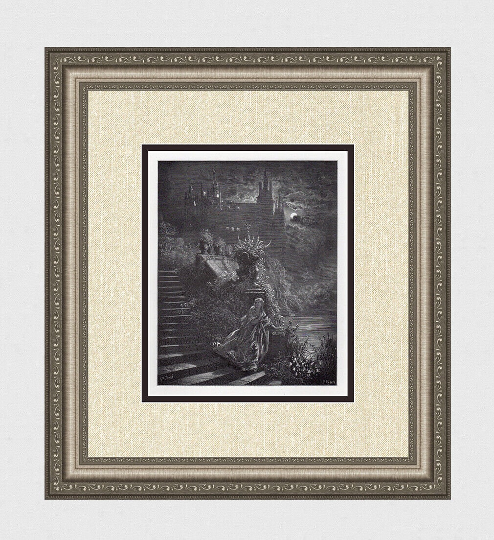 1800s Gustave DORE Fairytale Woodcut "the Troubled Princess" Custom ...