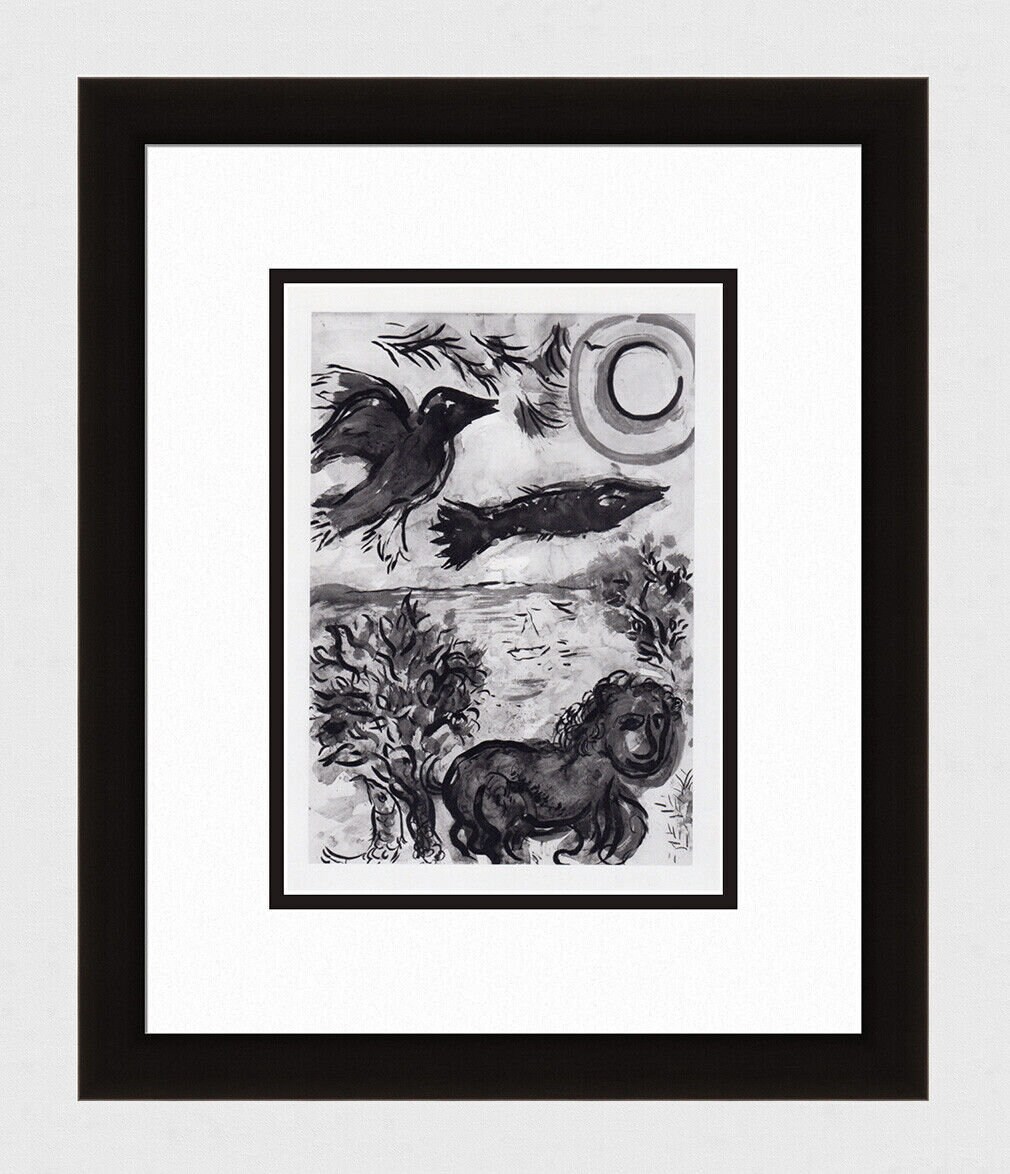 1962 Marc CHAGALL Lithograph "the Lion of Judah" Gallery FRAMED ...