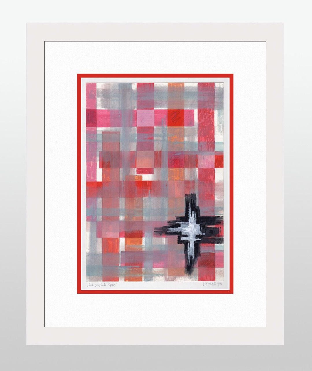 JOSEF MATHIS Original Gouache Painting Hand Signed "the off Center ...