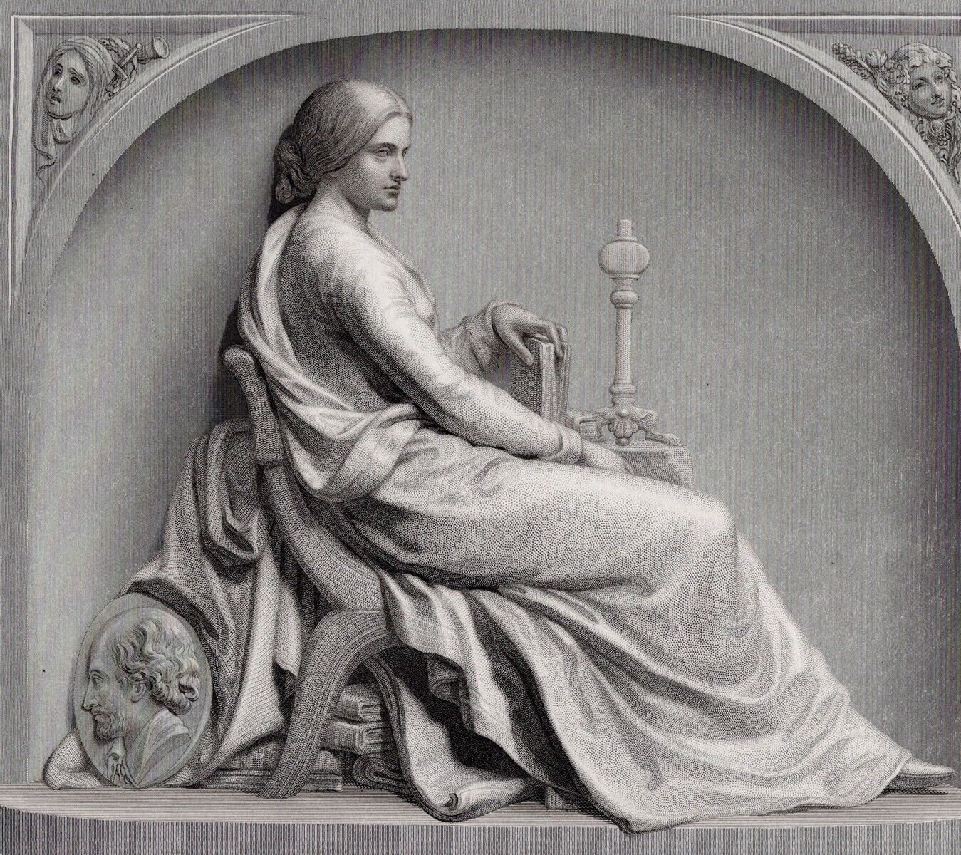 John Henry Foley 1800s Antique Engraving "lady Helena Martin" Custom ...