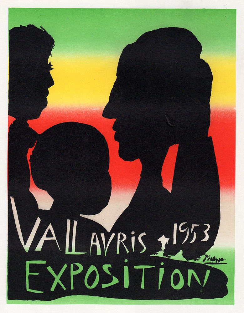 Pablo PICASSO Antique Exposition Poster "family" Professionally FRAMED ...
