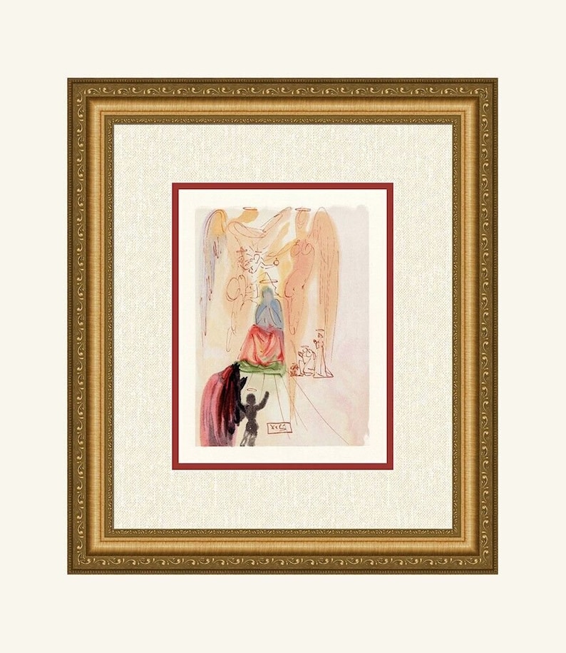 1960 Salvador Dali Divine Comedy Original Woodcut "triumph of the ...