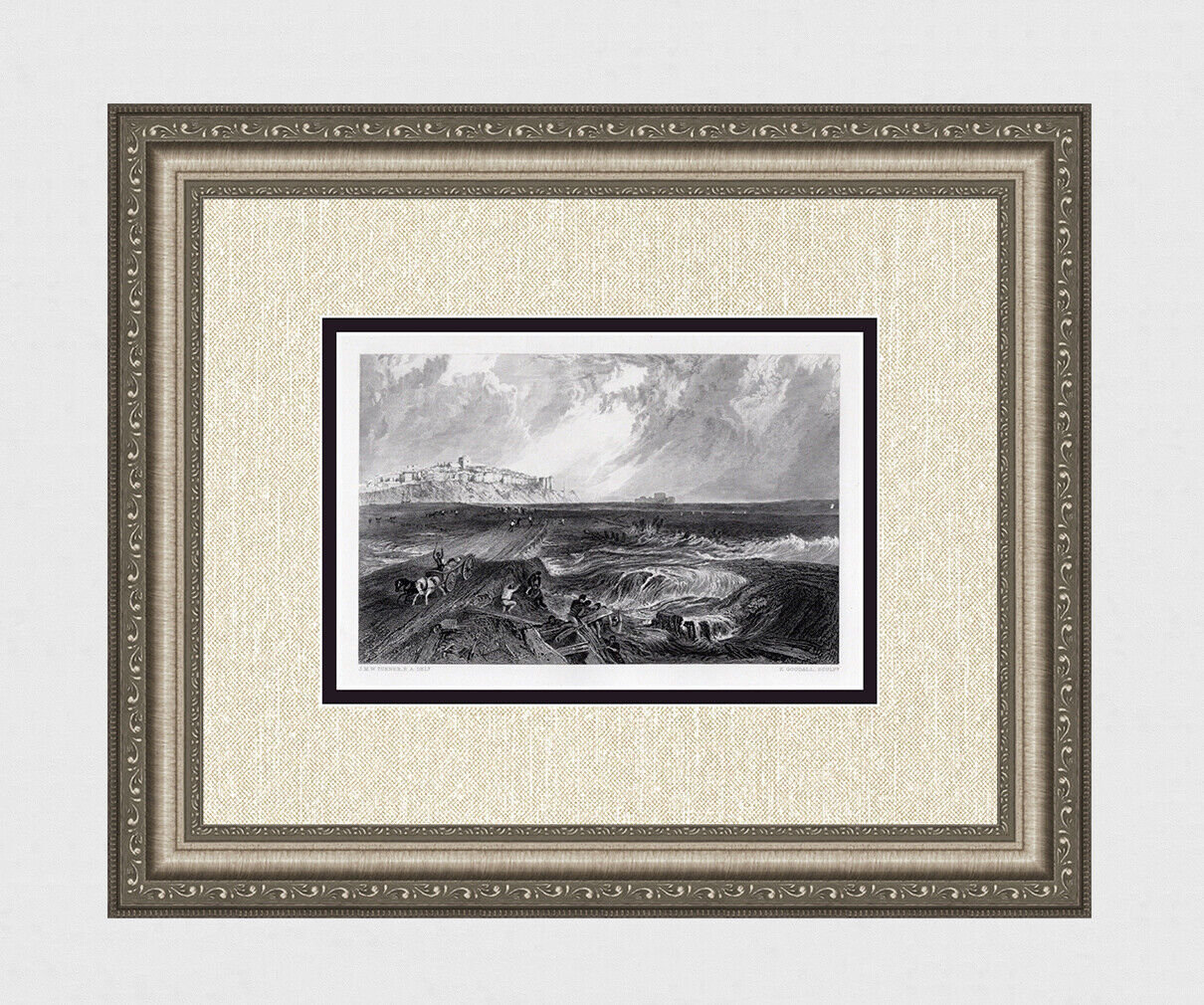 William TURNER SIGNED 1800s Engraving "coastal View of Rye" Gallery ...