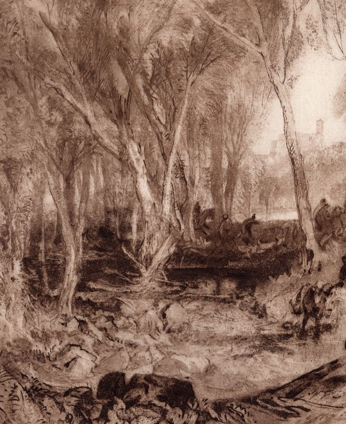 Joseph Mallord William Turner 1800's Aquatint Etching "the Huntsman ...