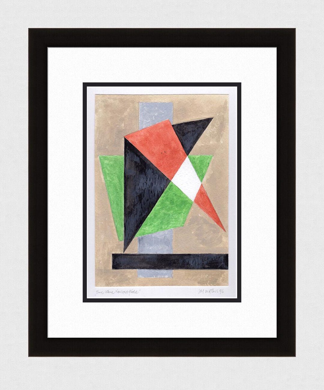 JOSEF MATHIS Original Painting Hand Signed "eine Kleine Kontrastflaeche ...