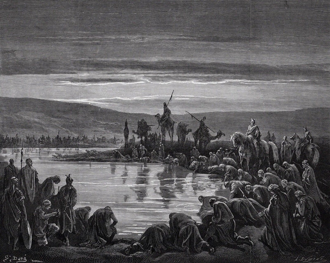 1800s Gustave Dore Woodcut "gideon's Army of Three Hundred" Gallery ...