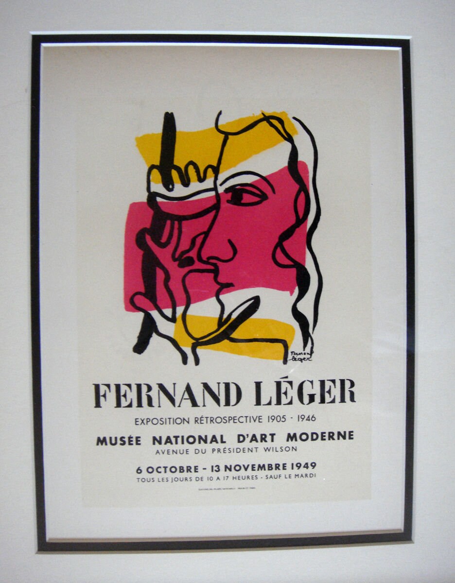 Fernand LEGER Antique Exposition Poster "fernand Leger" Custom Framed ...