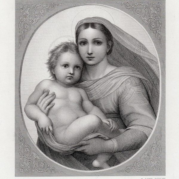 Madonna and Child by Raphael - Etsy