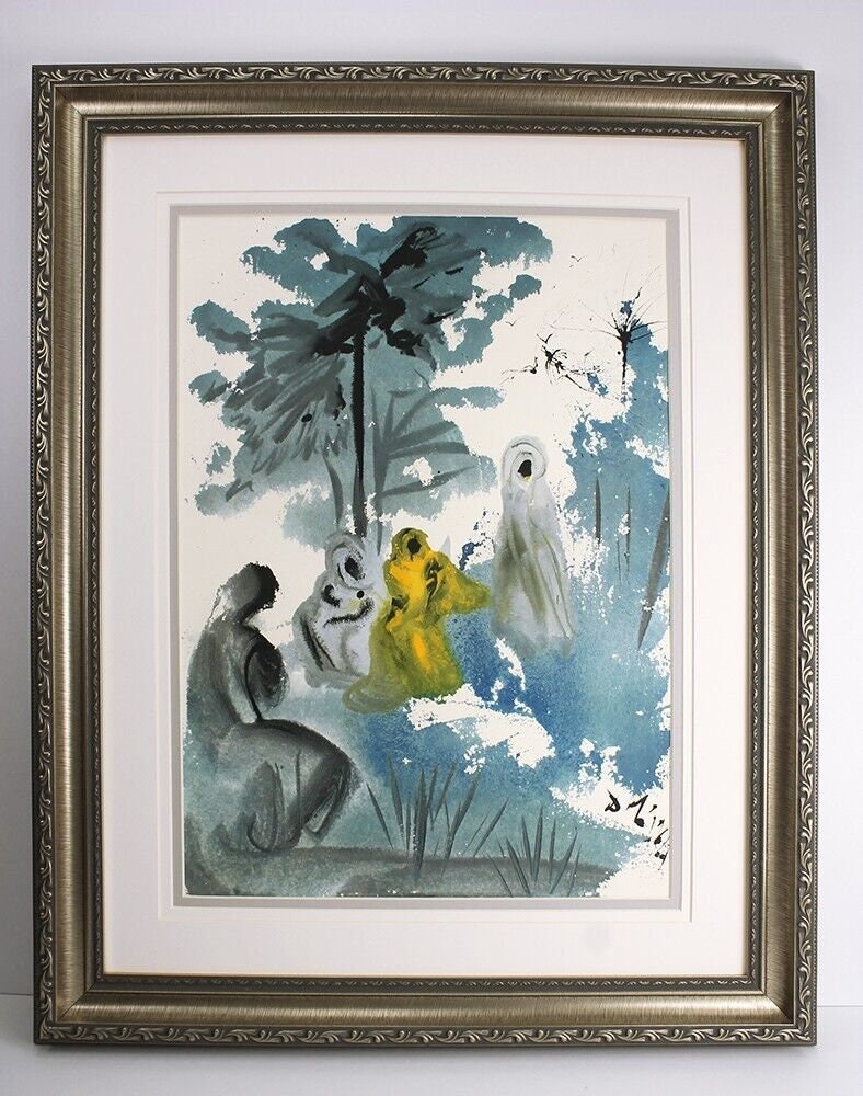 Framed SALVADOR DALI 1967 Original LIMITED Biblia Sacra "the Marriage ...