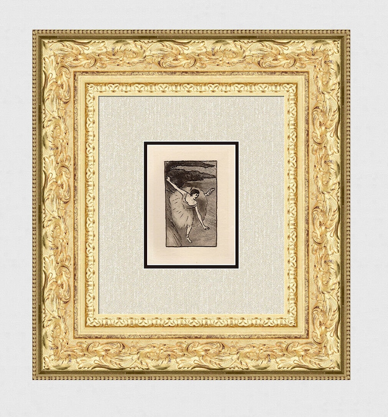 Original Edgar DEGAS 1892 Etching "danseuse" Limited Edition Gallery ...