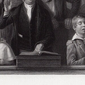 Thomas WEBSTER 1800s Detailed Engraving "the Village Choir ...
