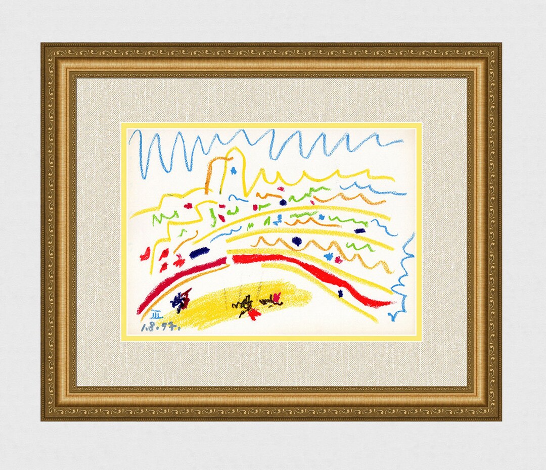 PABLO PICASSO 1961 Color Lithograph "the Raging Bulls Clash ...
