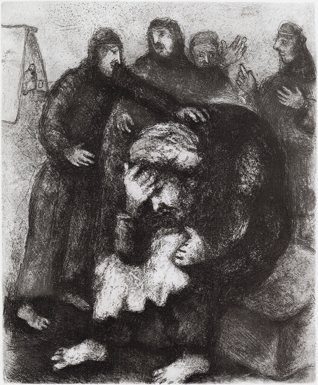 1956 Marc CHAGALL Bible Series Print jacob Sheds Tears for Joseph ...