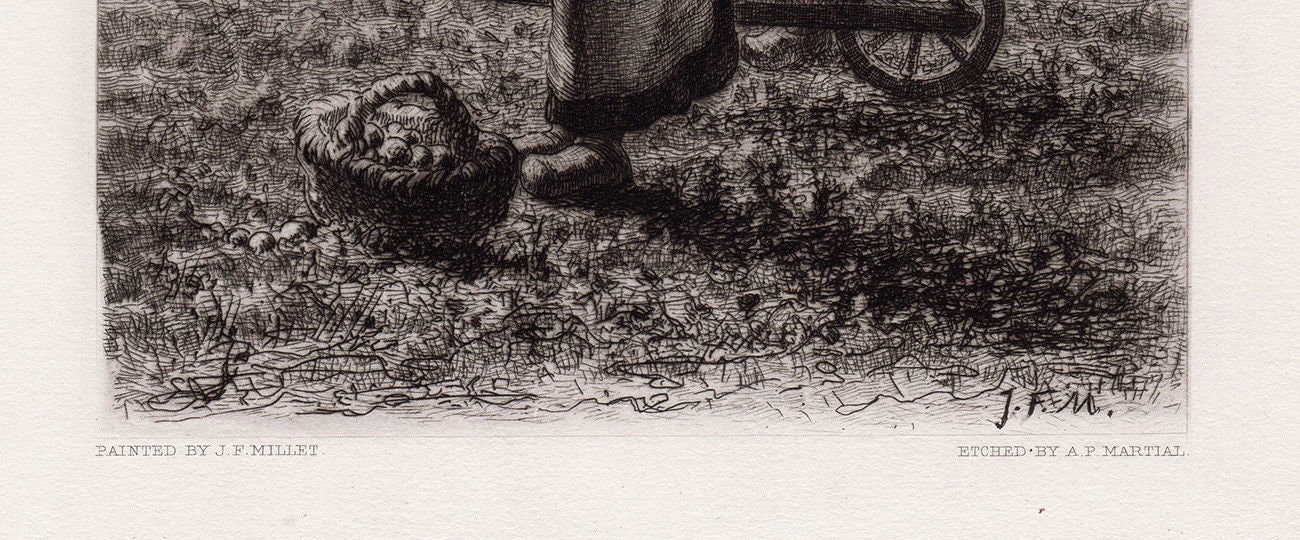 Jean-françois MILLET SIGNED 1800s Etching "praying the Angelus" Gallery ...