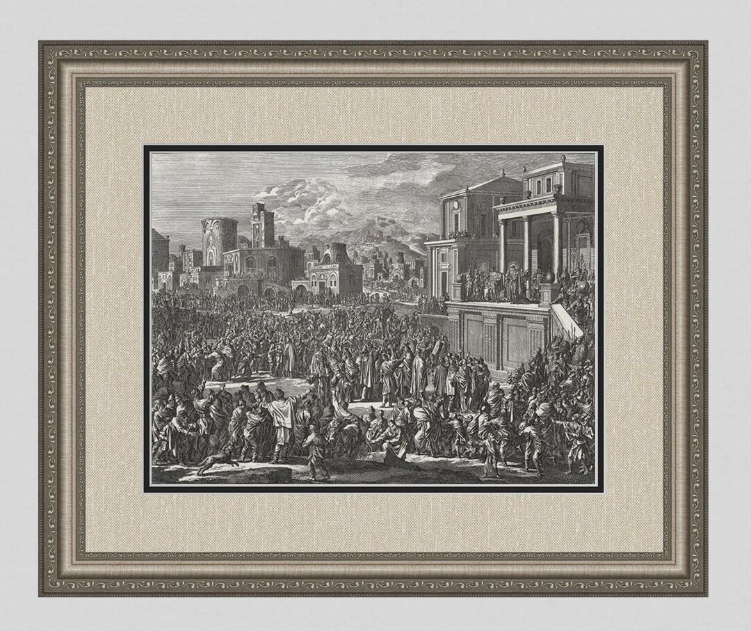 Jan Luyken 1700s Religious Engraving "the Suffering Messiah" Framed ...