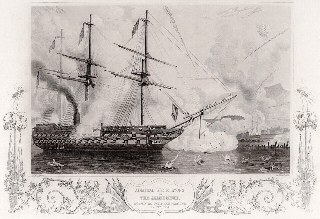 G. W. Terry 1800's Engraving "fort Constantine is Attacked" Gallery ...