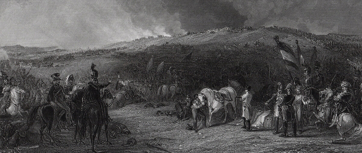 George Jones Detailed 1800s Engraving "The Historic Battle of Borodino ...