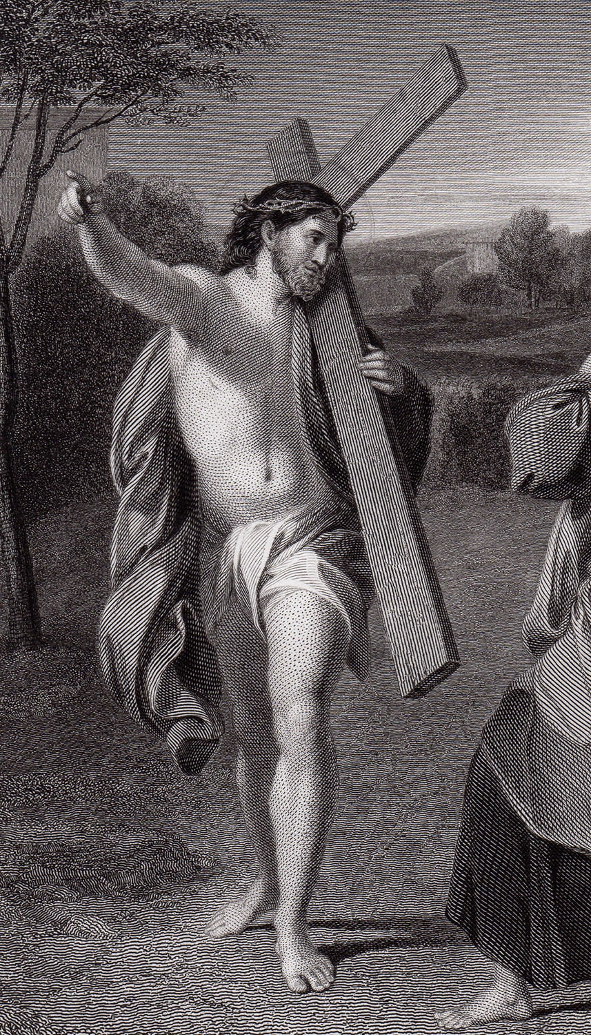 CARRACCI 1800s Religious Engraving christ Bearing His - Etsy