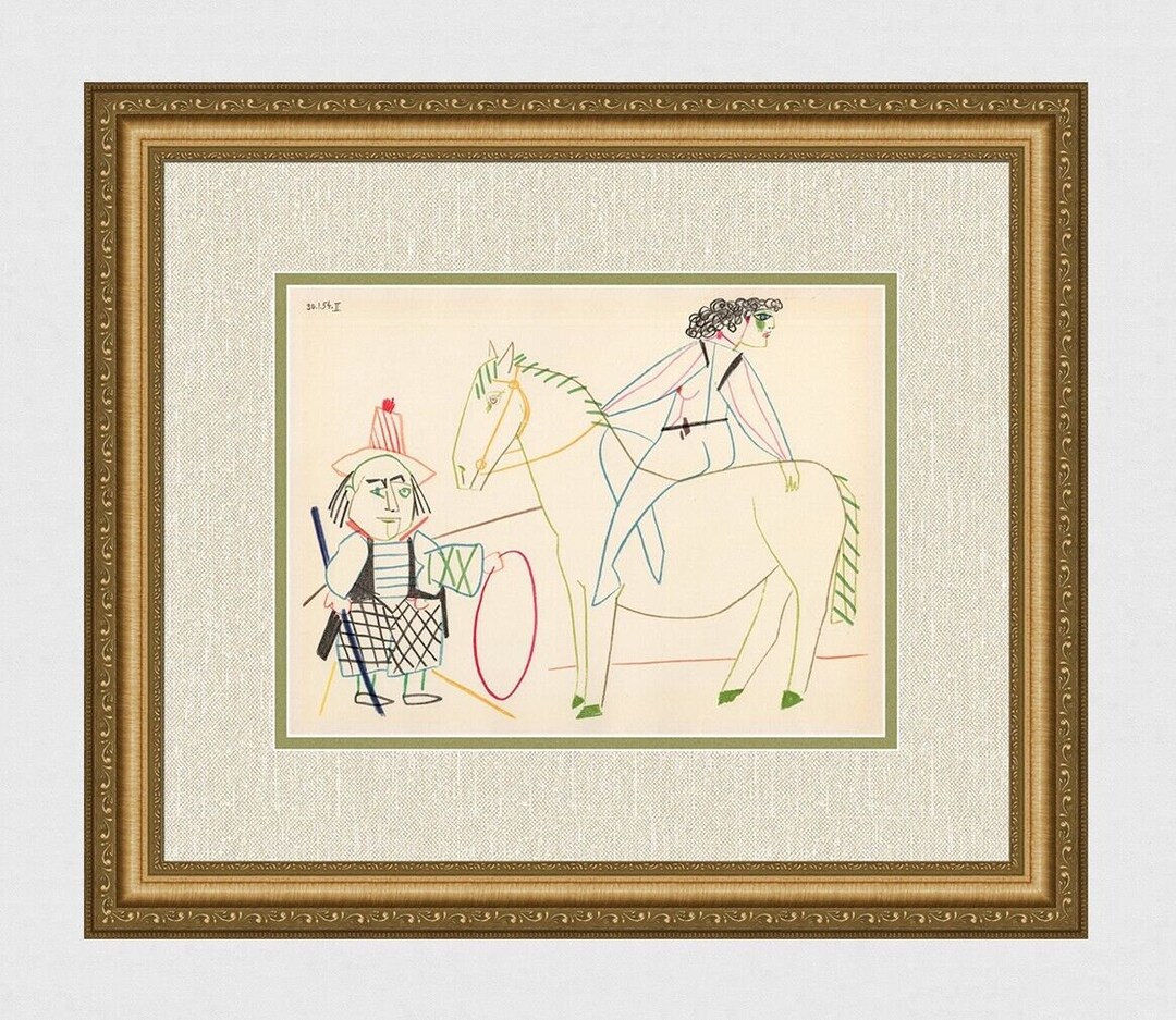 PABLO PICASSO Human Comedie 1954 Color Lithograph "circus Entertainment ...