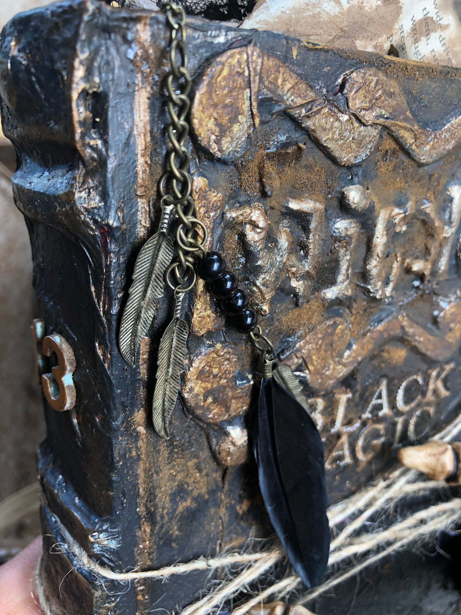 Distressed Wicked Book With Skeleton Hand | Etsy