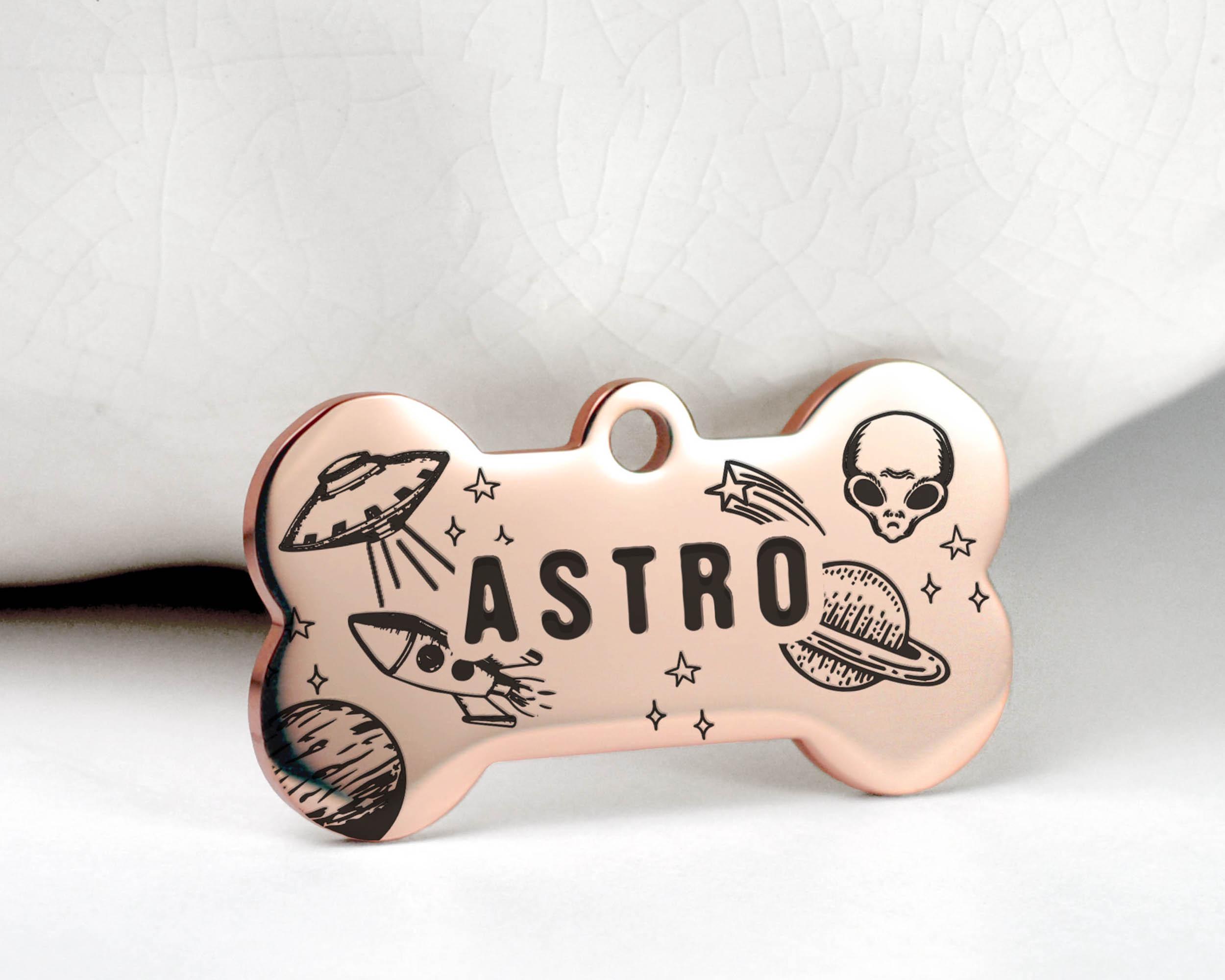 Personalized Alien Pet ID Tag – Custom Engraved Galaxy Dog Tag With ...