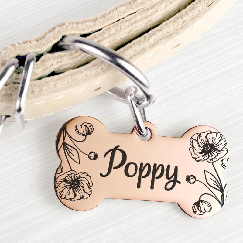 Poppy Name Tags - Etsy
