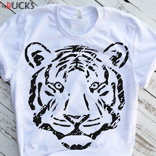 Tiger Head Distress Svg Dxf Eps Jpg Png Clip Art Cutting - Etsy
