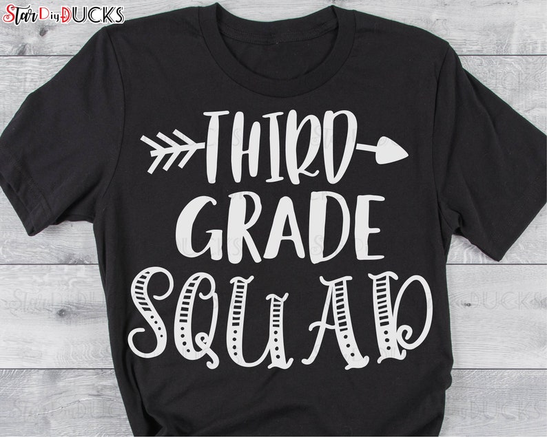 Third Grade Squad Cutting Files Svg Clip Art Digital Download - Etsy