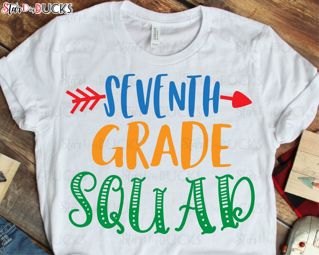 Seventh Grade Squad Cutting Files Svg Clip Art Digital - Etsy
