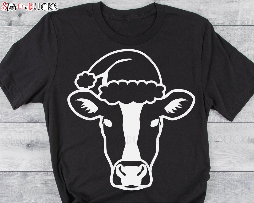 Christmas Cow Cutting Files Svg Clip Art Digital Download Graphic ...