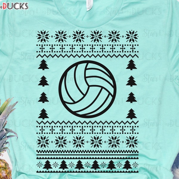 Volleyball Christmas Sweater - Etsy