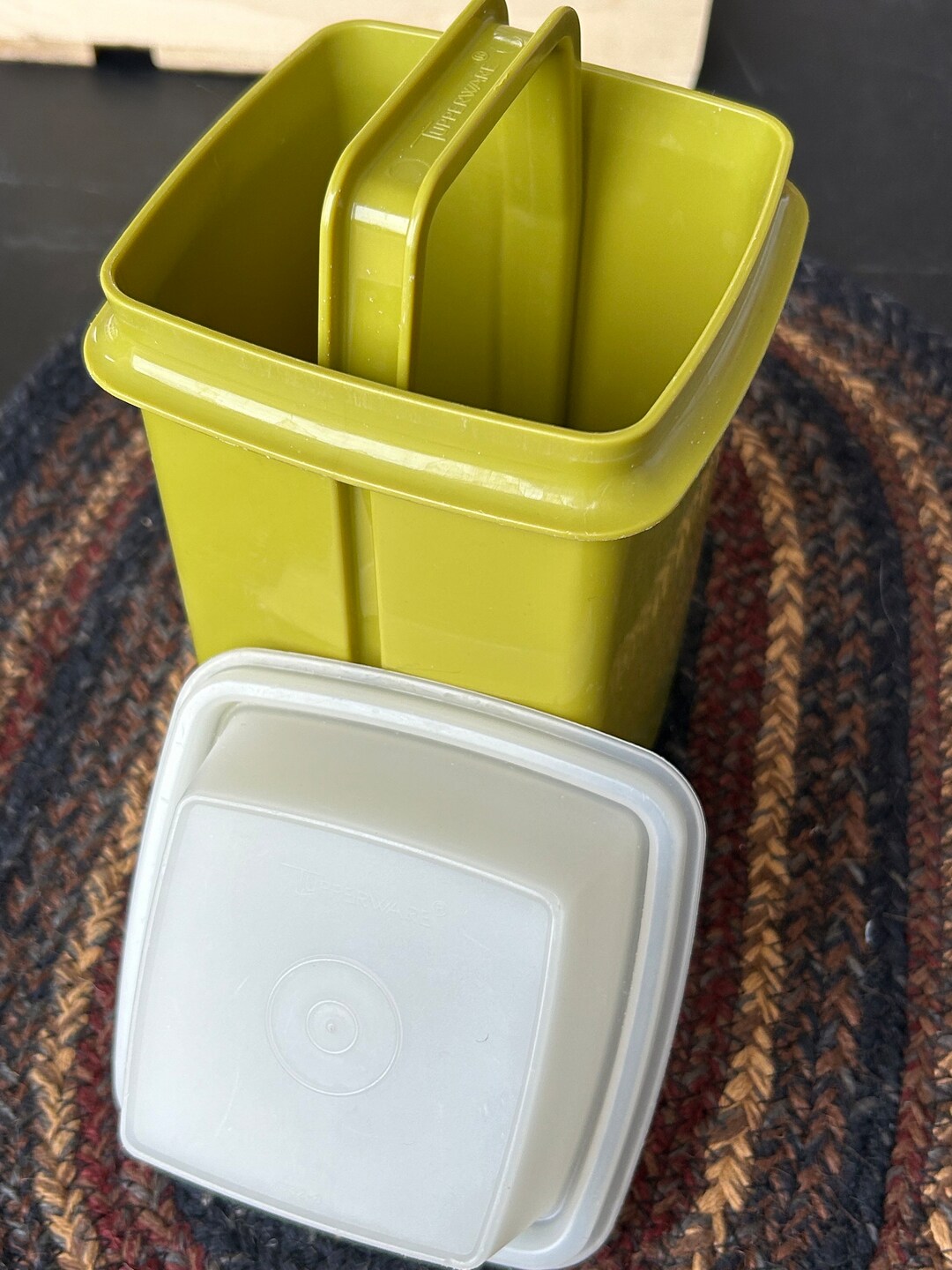 Vintage 1970's Tupperware Pickle Keeper Avocado Green 3 Pc. Complete ...