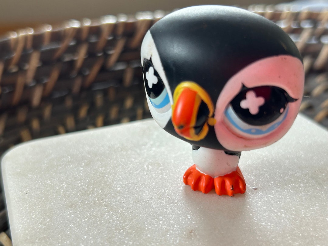 Puffin #654 Penguin, Black, Blue Eyes Littlest Pet Shop (retired ...