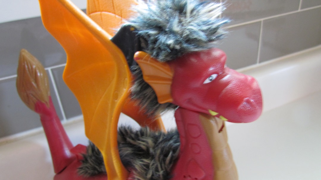 Fisher-price Imaginext Large Fuzzy Dragon Red Fur Head Wings Sounds - Etsy