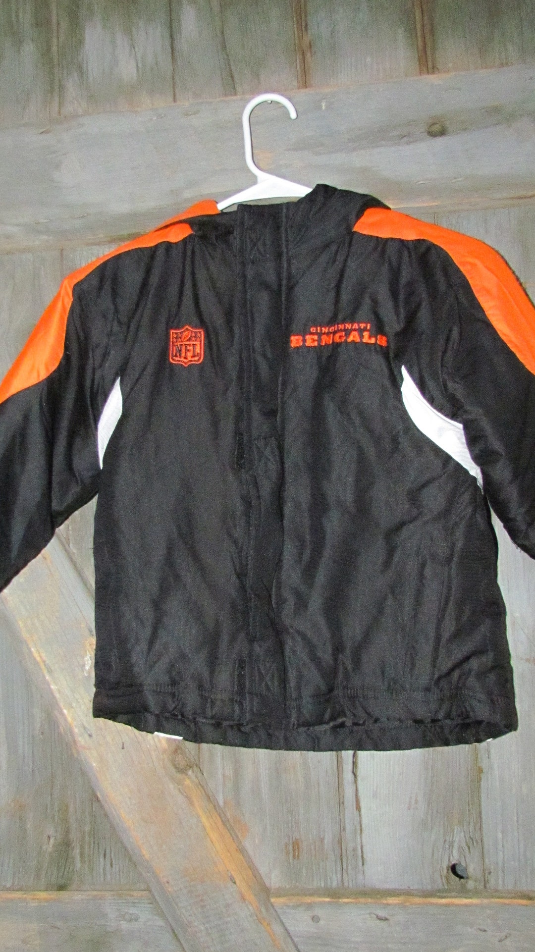 Vintage Cincinnati Bengals Tigers Football Child 5/6 Hooded Nylon ...