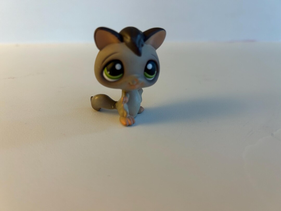 Littlest Pet Shop 432 Sugar Glider Flying Bat Gray Brown Green Dot ...