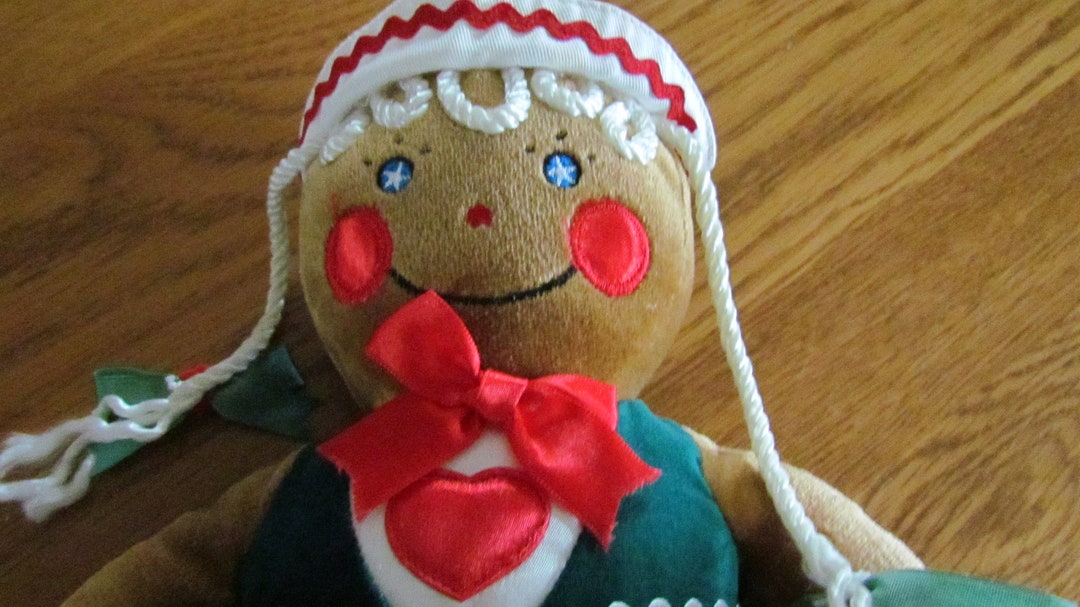 1990 Vintage Target Christmas Gingerbread Girl Doll Stuffed Plush 13 ...