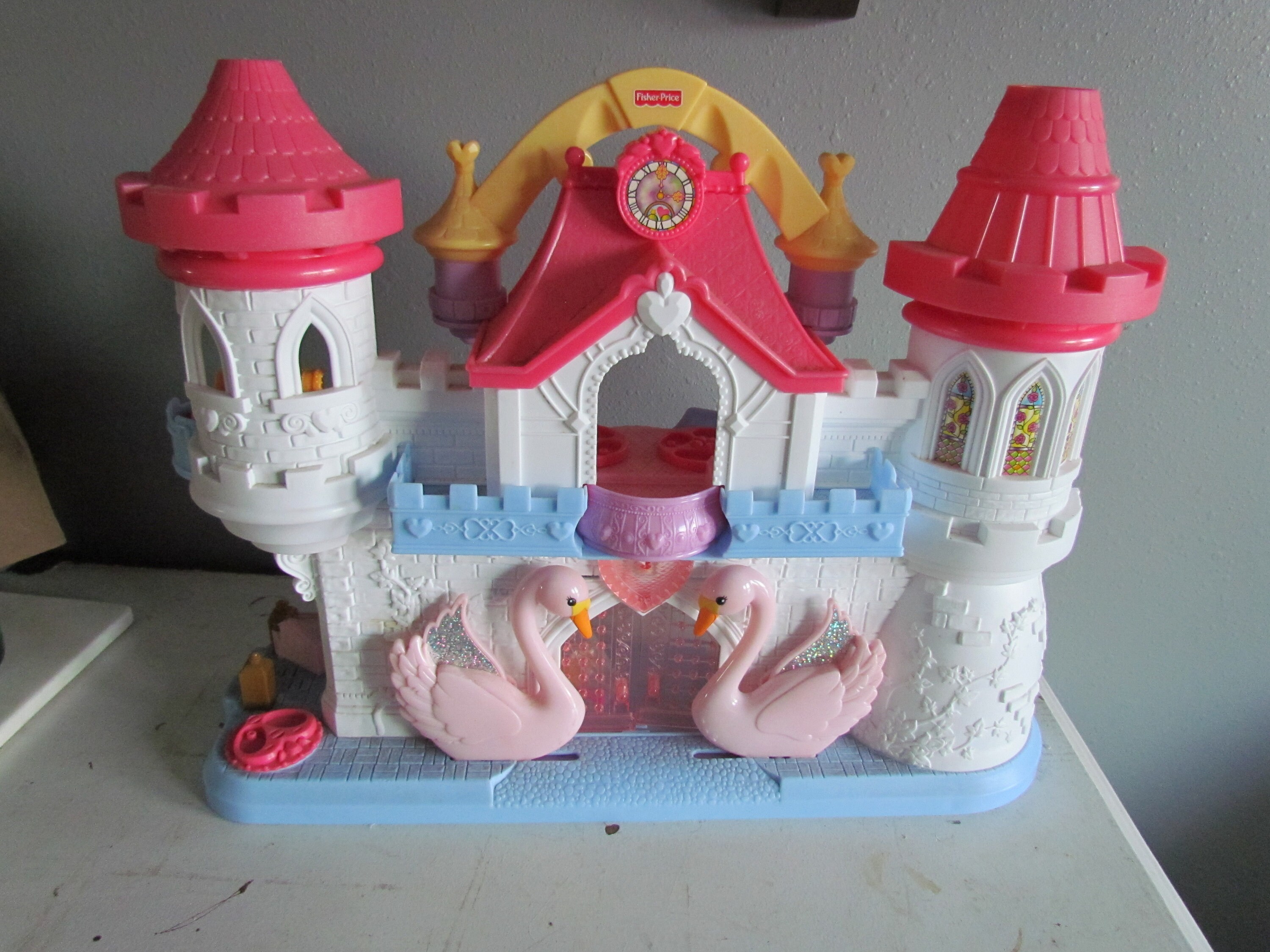 Fisher-price Precious Places Swan Palace Imaginex Princess Figures ...